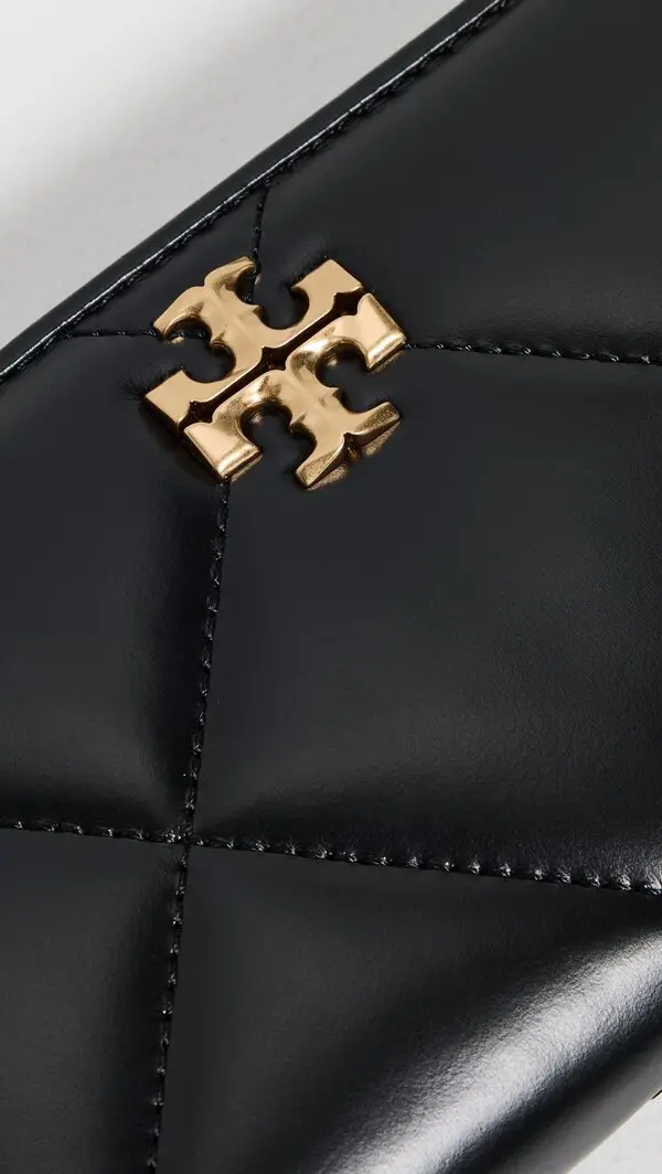 Tory Burch Kira Diamond Quilt Zip Continental Wallet - Black