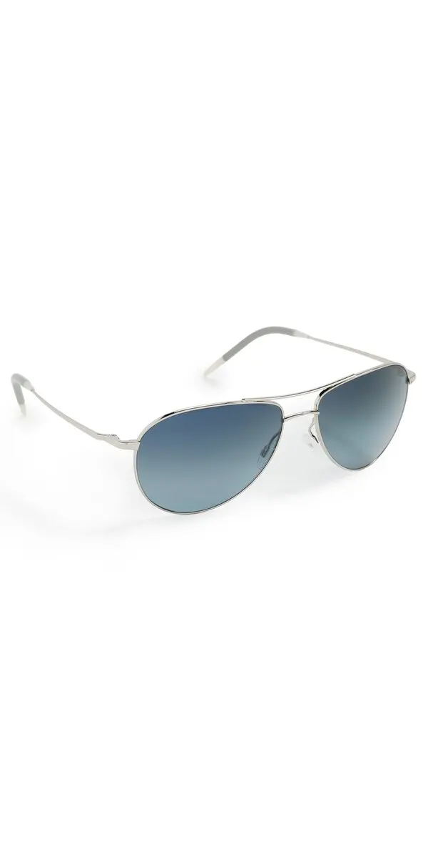 Oliver Spencer Benedict Aviator Sunglasses - Silver