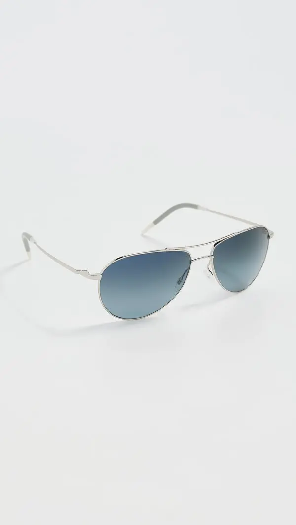Oliver Spencer Benedict Aviator Sunglasses - Silver