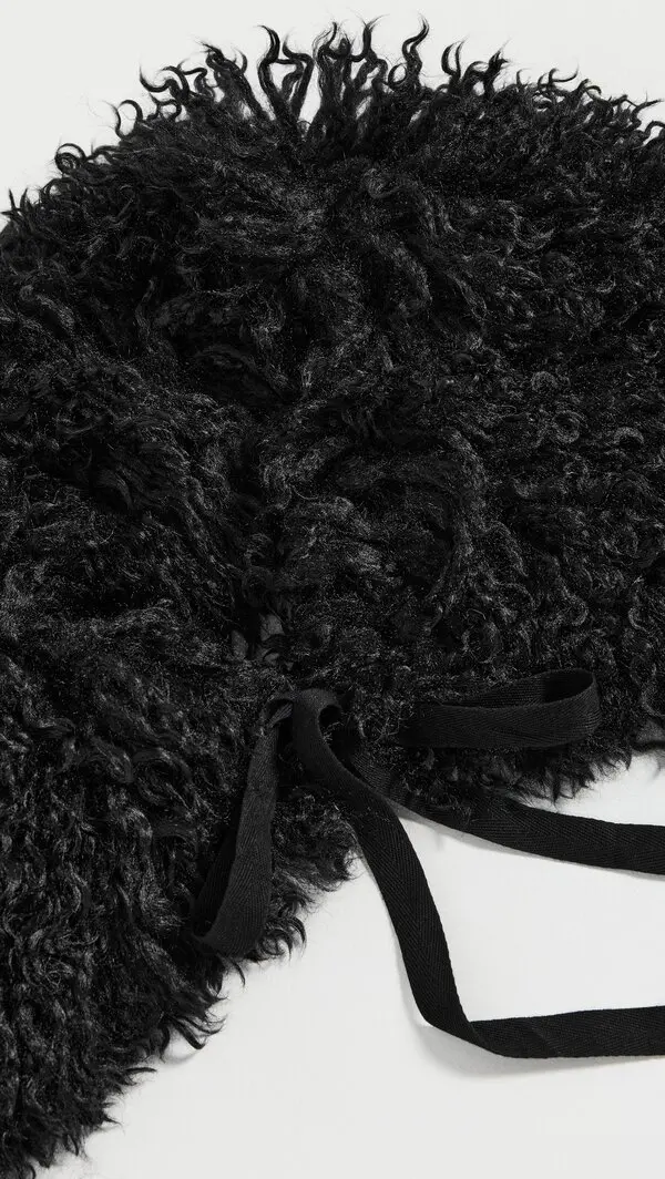 Apparis Eliza Shearling Collar - Noir