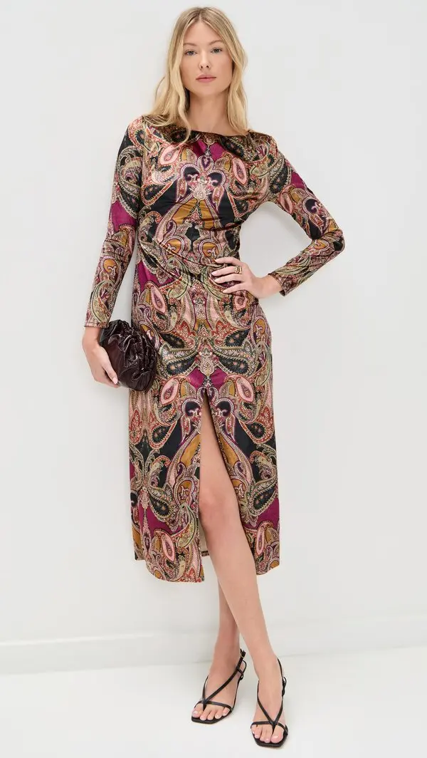 Misa Goldie Midi Dress