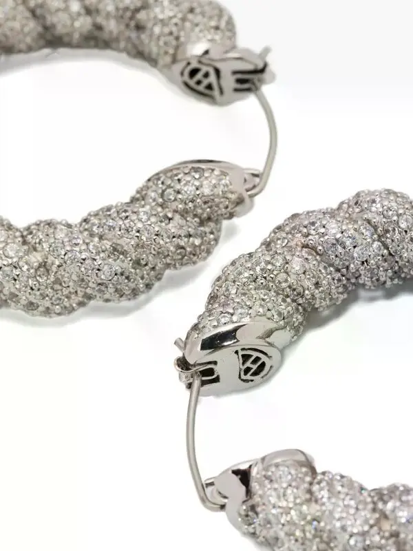 Eddie Borgo Rope Hoop Earrings - Silver