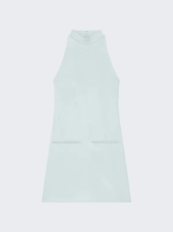 COURREGES Heritage Crepe A-line Mini Dress - Blue