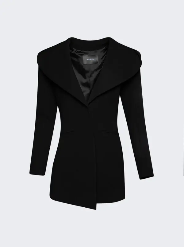 MUGLER Hooded Tailored Jacket - Black