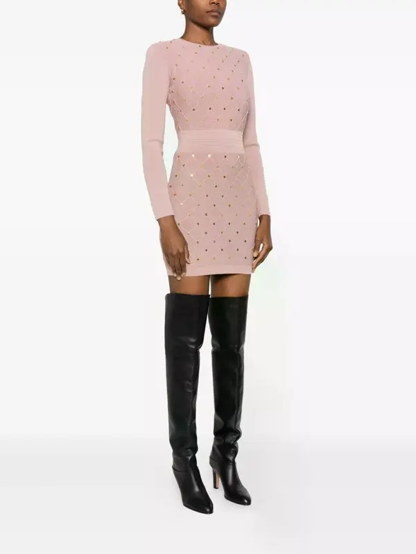 Elisabetta Franchi Long-sleeve Mini Dress - Pink