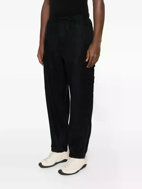 Stone Island Flannel Cargo Trousers - Blue