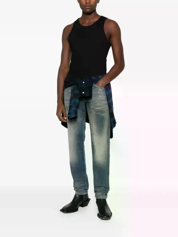 DIESEL® Logo-embroidered Tank Top - Black