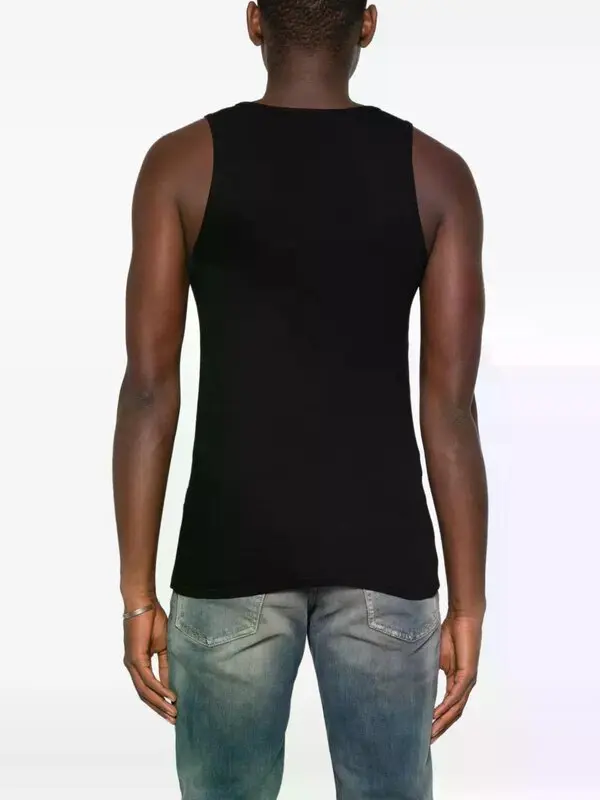 DIESEL® Logo-embroidered Tank Top - Black