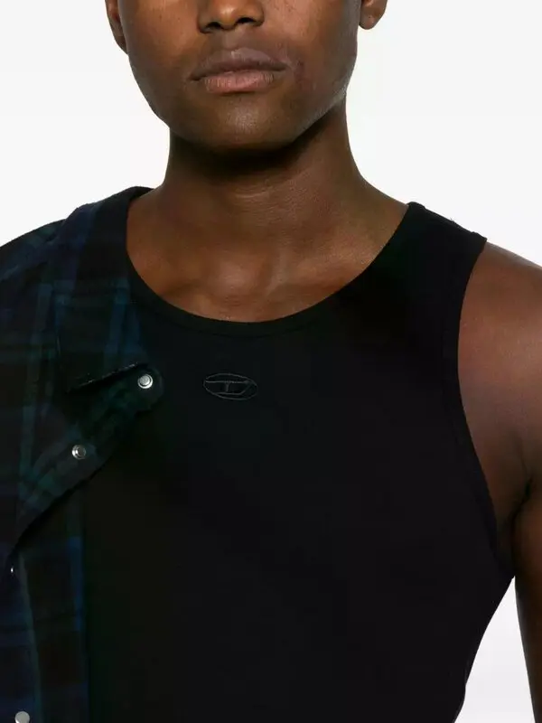 DIESEL® Logo-embroidered Tank Top - Black