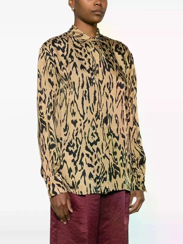 FORTE_FORTE Animal-print Shirt