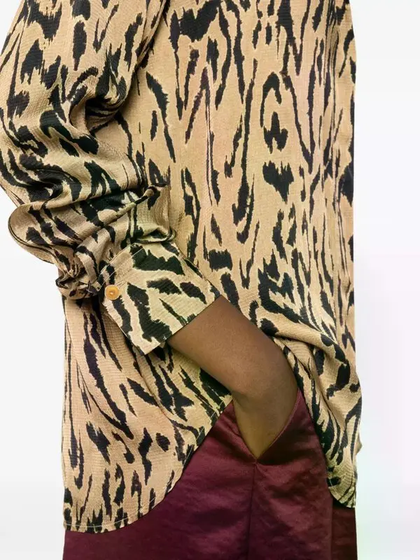 FORTE_FORTE Animal-print Shirt