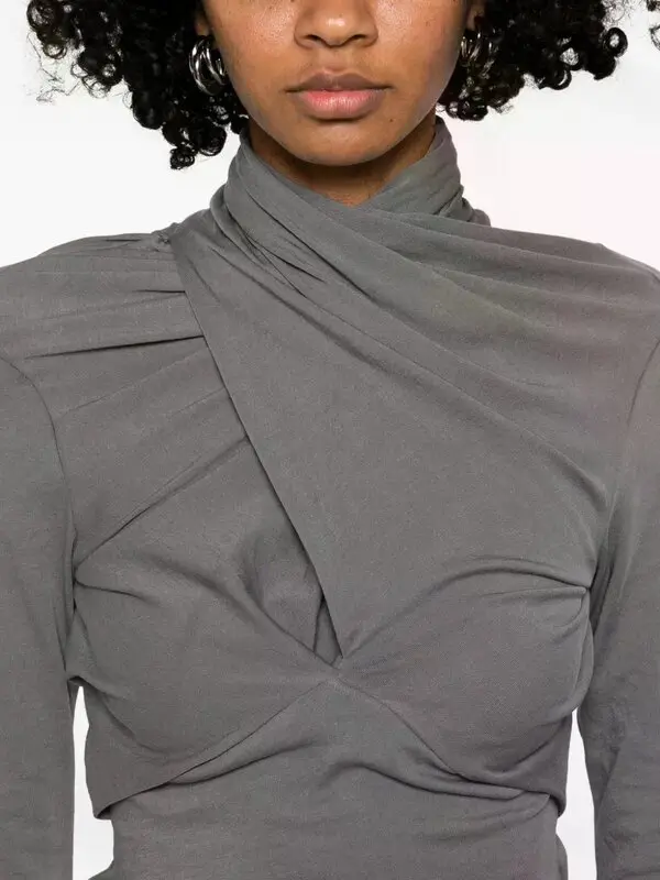 ENTIRE STUDIOS Draped Blouse - Grey