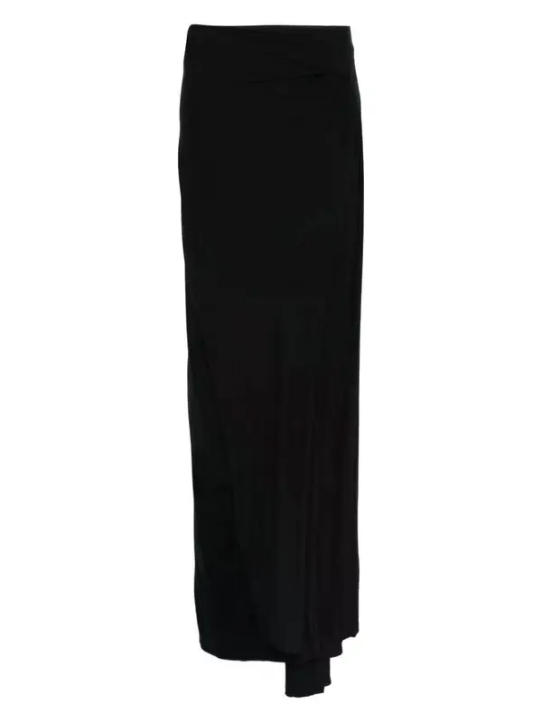 ENTIRE STUDIOS Asymmetric Maxi Skirt - Black