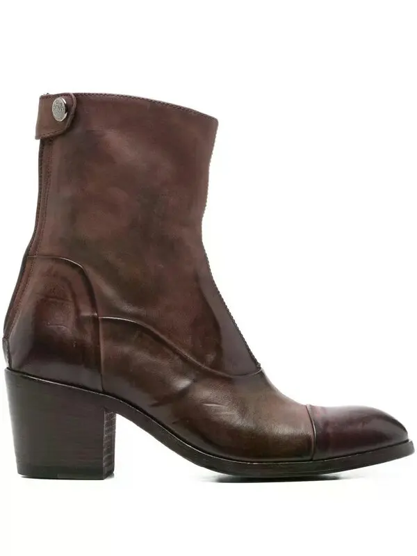 ALBERTO FASCIANI Zip-up Block-heel Boots