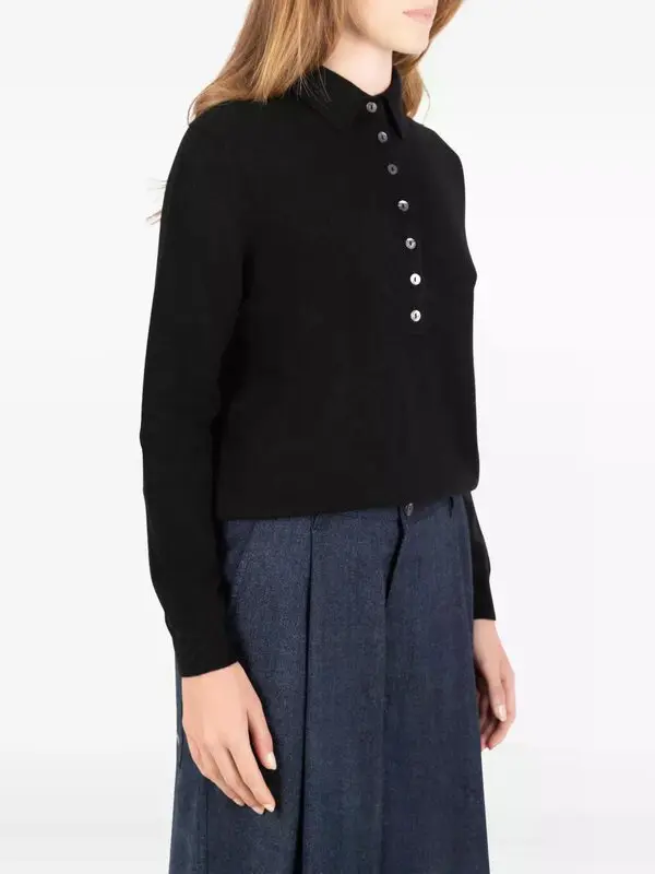SOCIETE ANONYME Buttoned Polo-collar Sweater