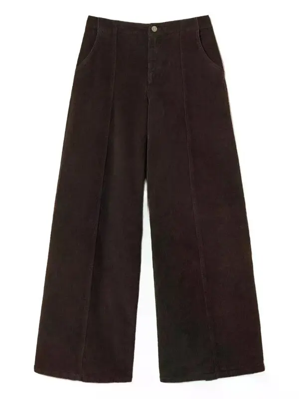 TWINSET Wide-leg Corduroy Trousers - Brown