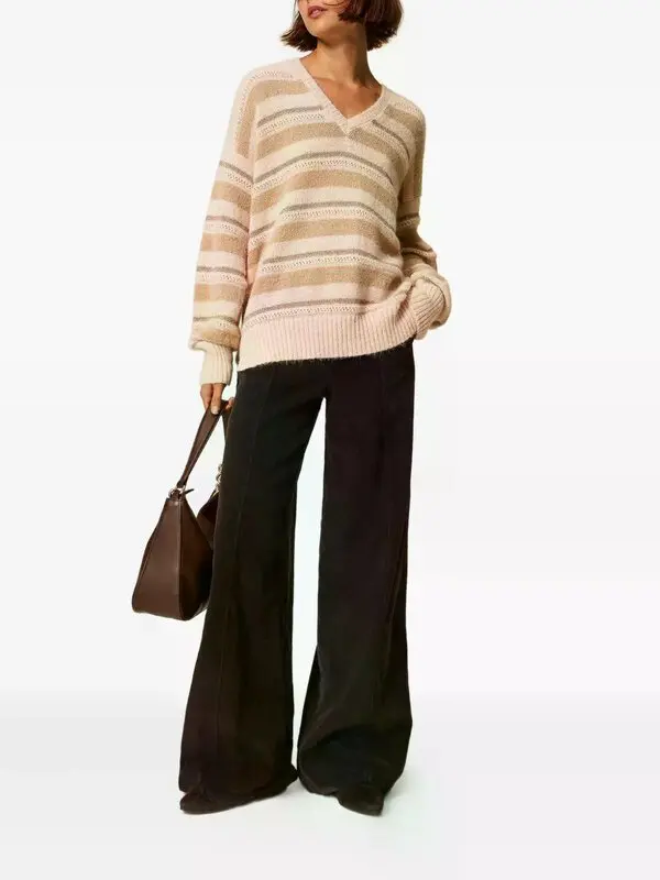 TWINSET Wide-leg Corduroy Trousers - Brown