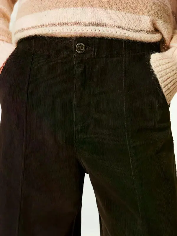 TWINSET Wide-leg Corduroy Trousers - Brown