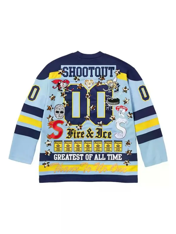 Supreme Fire & Ice Hockey T-shirt - Blue
