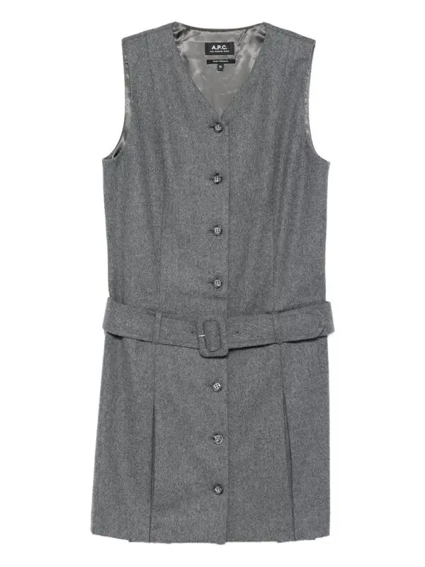 A.p.c. Belted Buttoned Dress