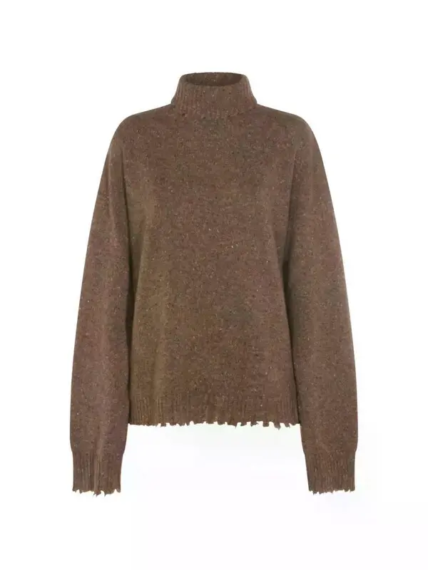 UMA WANG Cashmere Roll Neck Sweater - Brown