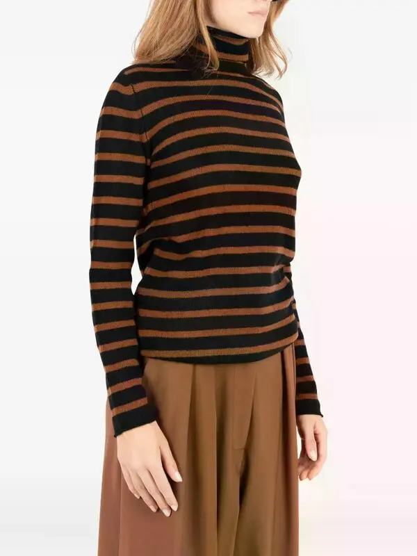 SOCIETE ANONYME Striped Roll-neck Knitted Sweater