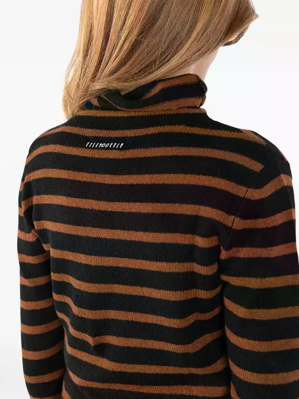 SOCIETE ANONYME Striped Roll-neck Knitted Sweater