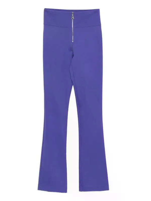 Patrizia Pepe High-waisted Flared Trousers - Purple