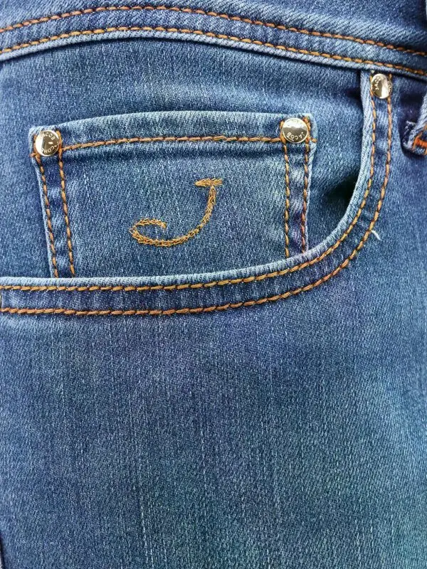 Jacob Cohen Logo-patch Jeans - Blue