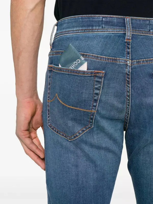 Jacob Cohen Logo-patch Jeans - Blue