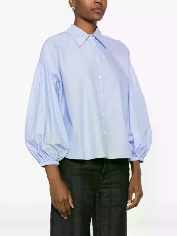 PSOPHIA Balloon-sleeve Shirt - Blue
