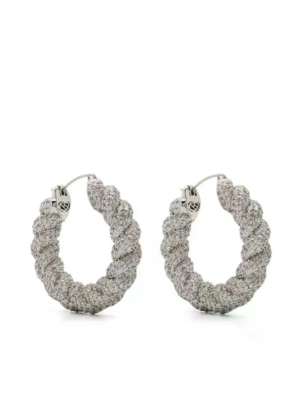 Eddie Borgo Rope Hoop Earrings - Silver