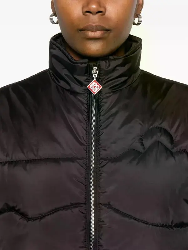Casablanca Zip-up Gilet - Black
