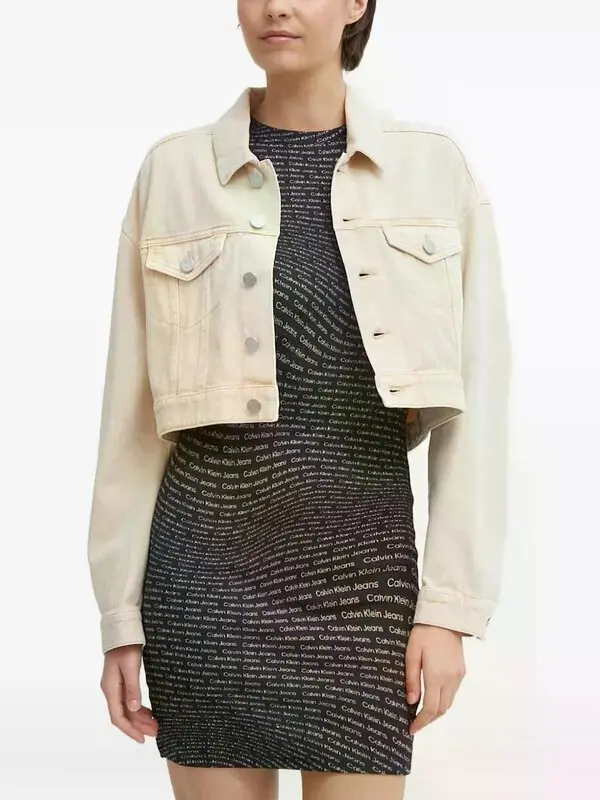 Dkny Buttoned Logo-print Jacket