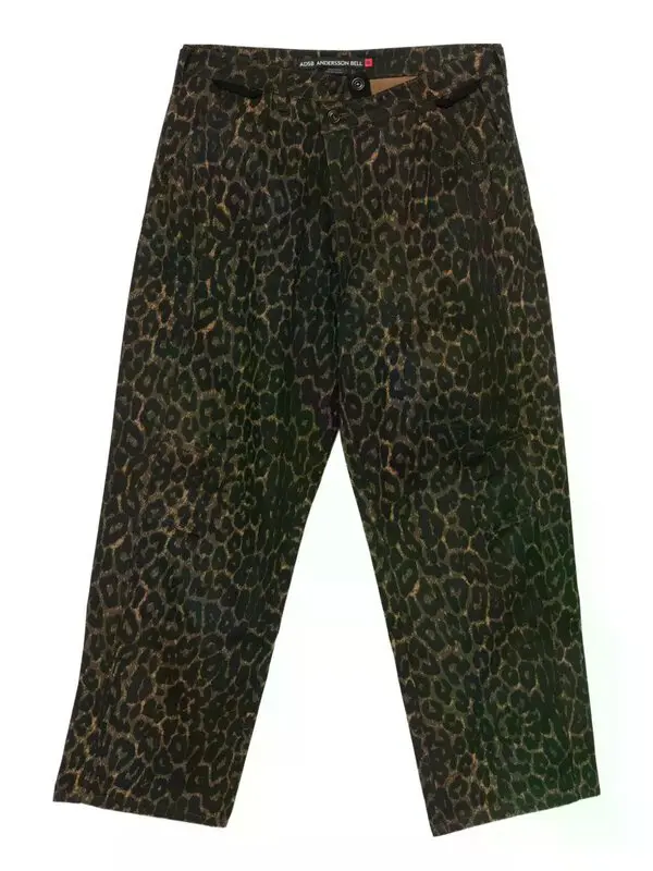 Andersson Bell Animal-print Wide-leg Pants