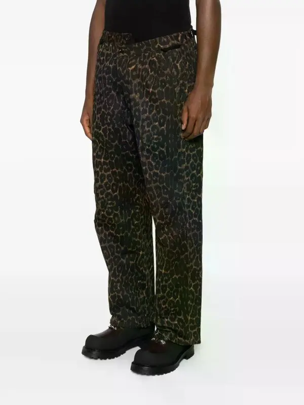 Andersson Bell Animal-print Wide-leg Pants