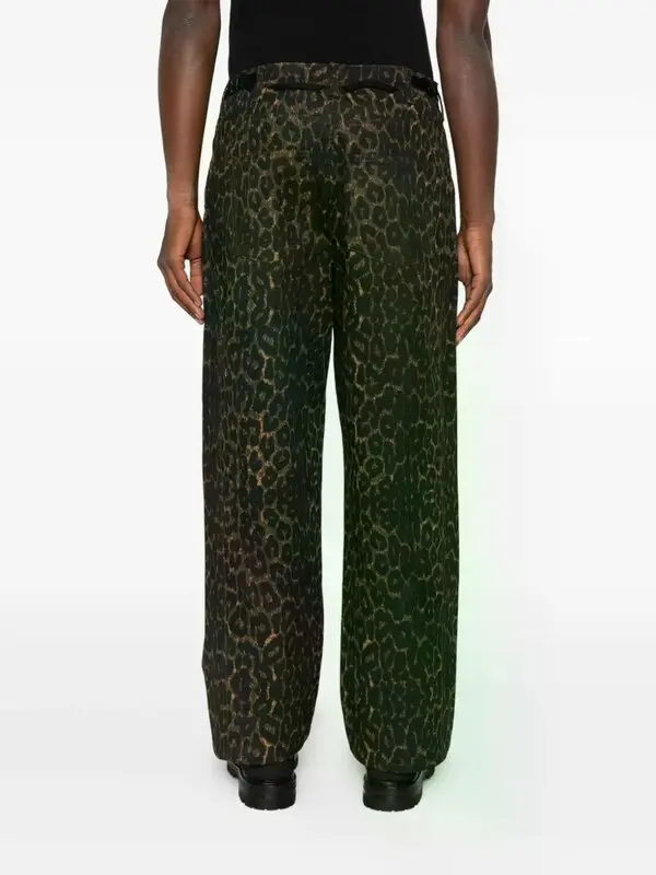 Andersson Bell Animal-print Wide-leg Pants