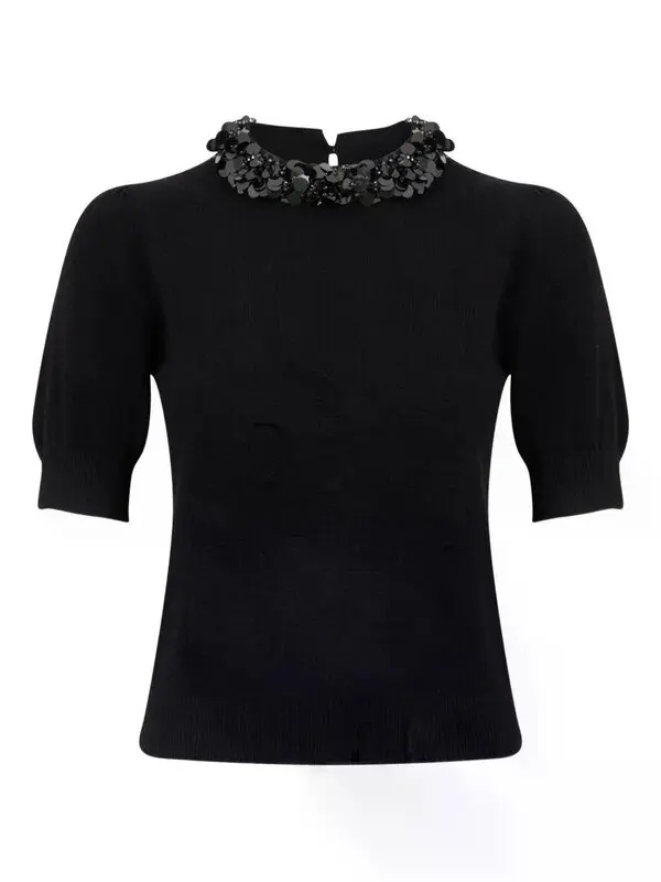 Ulla Johnson Liv Embroidered Knit Top