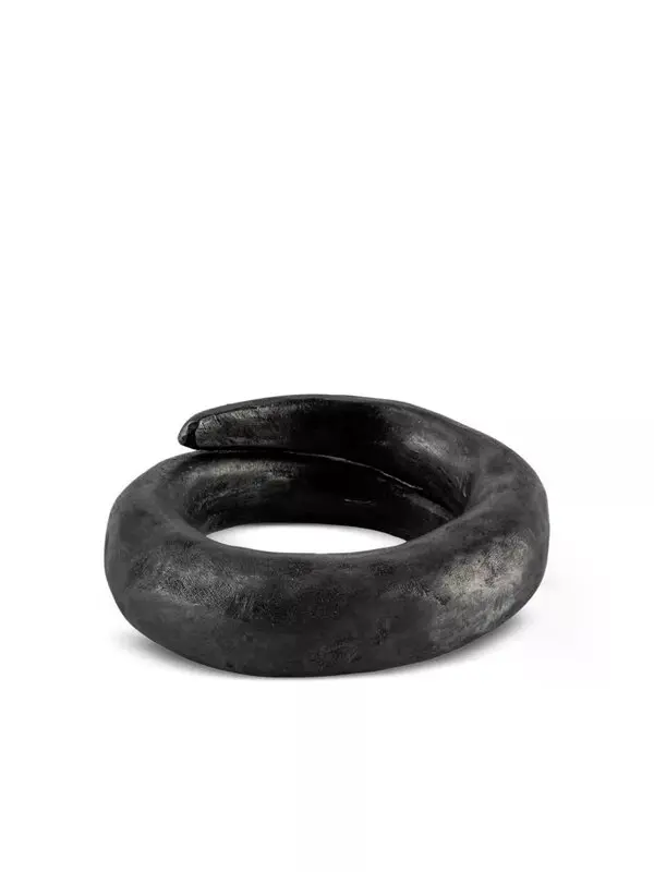 PARTS OF FOUR Sterling Silver Split Mountain Ring - Black