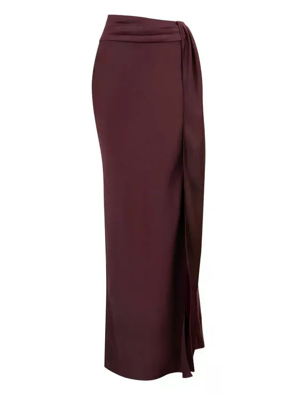 Lapointe Asymmetric Draped Maxi Skirt