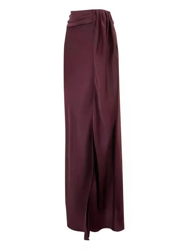 Lapointe Asymmetric Draped Maxi Skirt