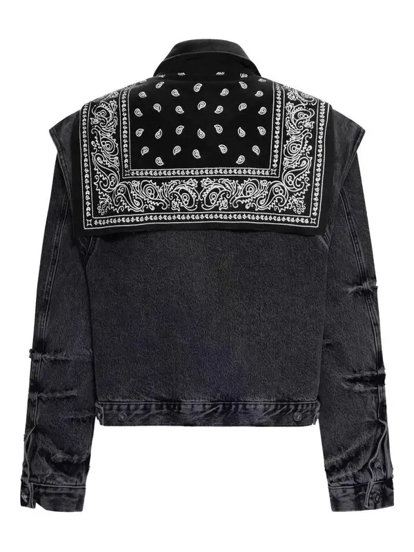 PDF Bandana Denim Jacket - Black