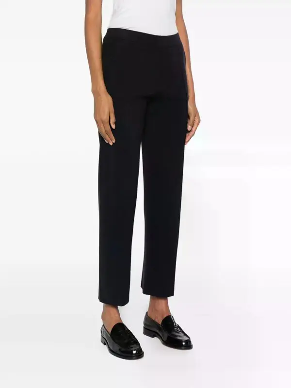 Max Mara High-waisted Straight-leg Trousers - Blue