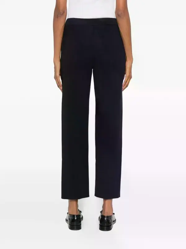 Max Mara High-waisted Straight-leg Trousers - Blue
