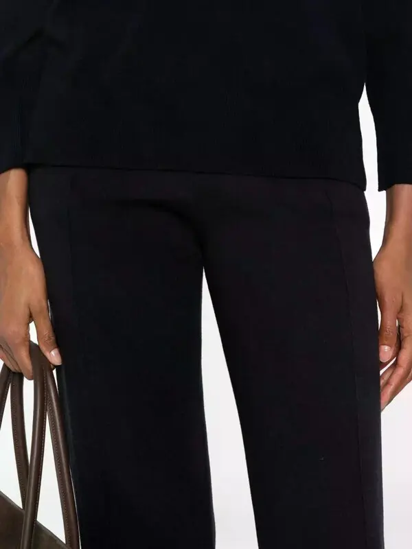 Max Mara High-waisted Straight-leg Trousers - Blue