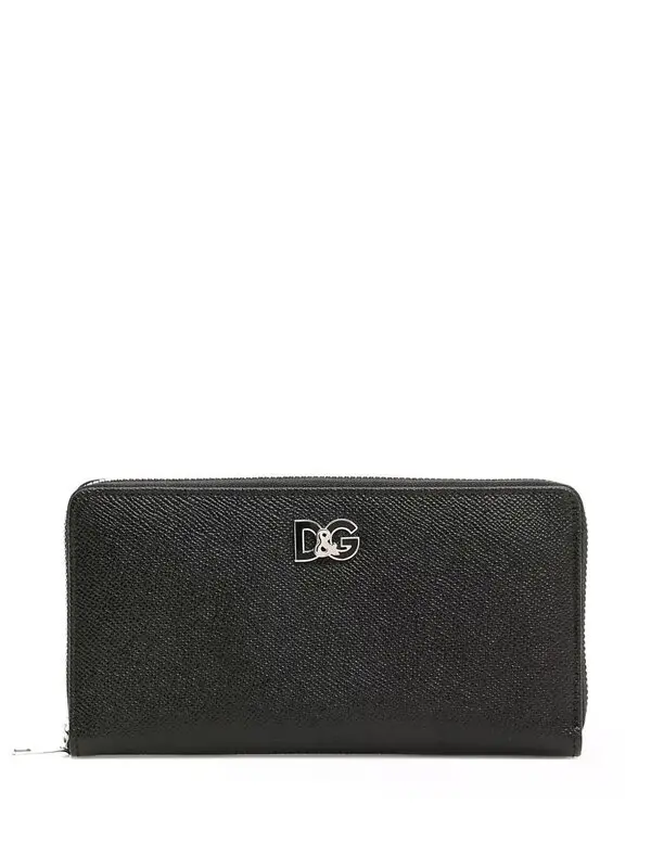 Dolce & Gabbana Logo Zip Around Wallet - Black