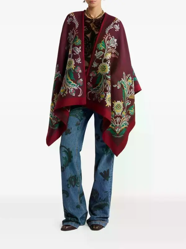 Etro Floral-jacquard Cape