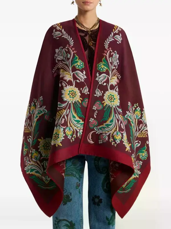 Etro Floral-jacquard Cape
