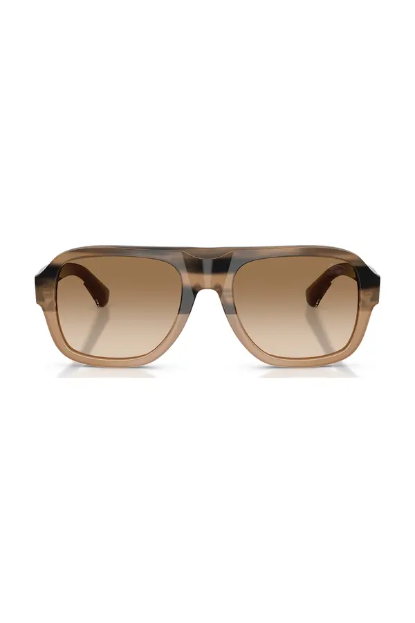 Burberry Striped Beige Pilot Sunglasses