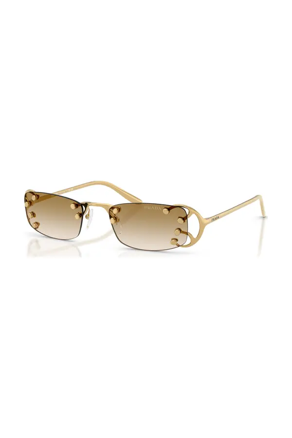 Prada Rectangle Sunglasses - Gold